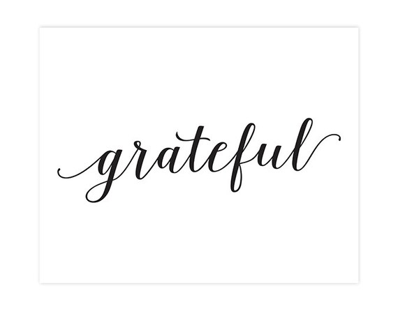 7x5 Inches Grateful Art Print | Etsy
