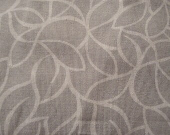 Gray leaf fabric | Etsy