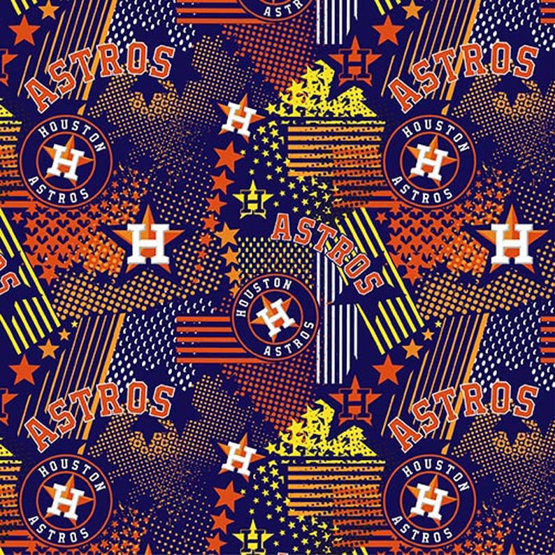 Houston Astros-mlb-fabric Traditions-colorful and Upbeat - Etsy