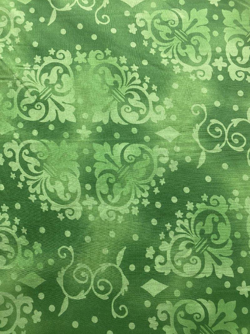 Fleur-de-leis Design-green-108"-choice Fabrics-bty - Etsy