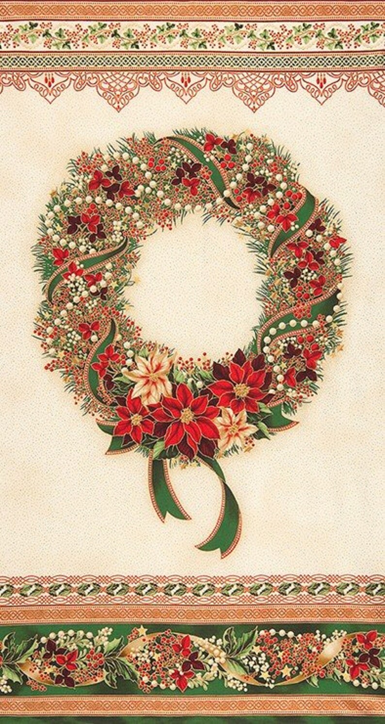 Holiday Flourish 8-holiday Panel by Robert Kaufman - Etsy