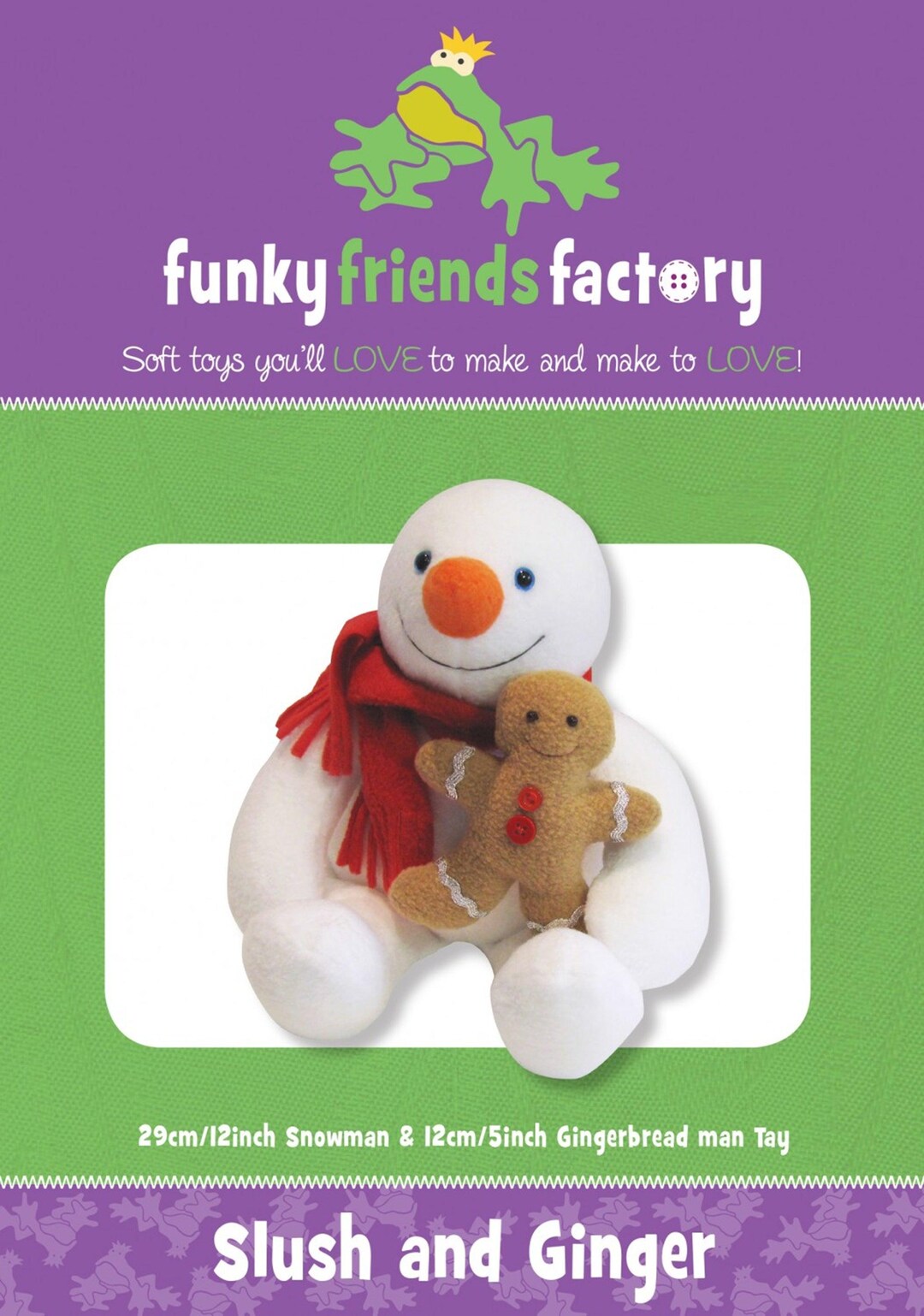 Slush and Ginger Pattern-funky Friends Factory-stuffed Toy - Etsy