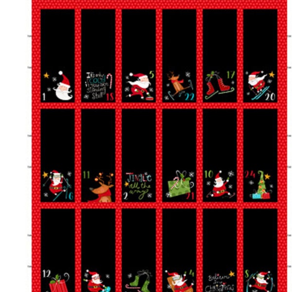 Fabric Advent Panel - Etsy