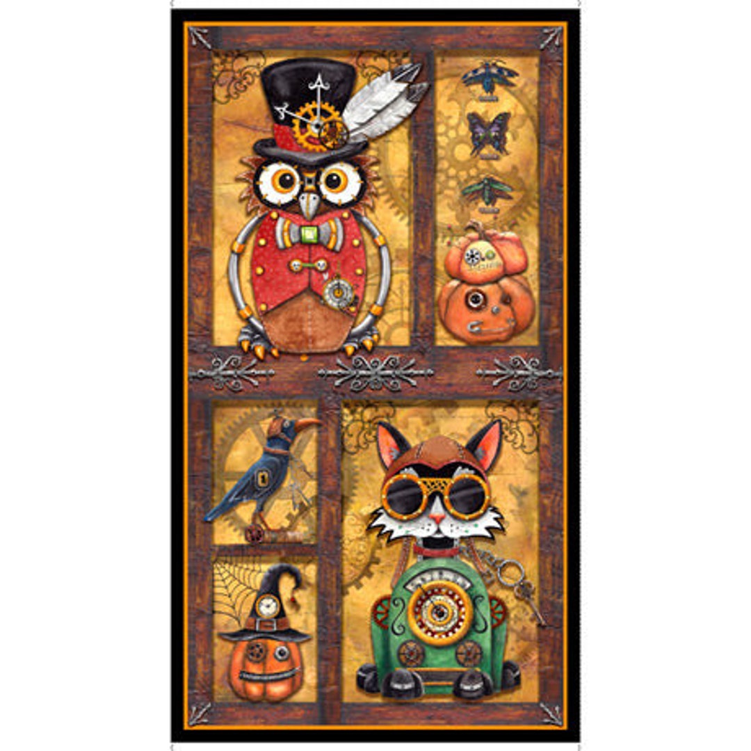 Steampunk Halloween Panel by Quilting Treasures - Etsy