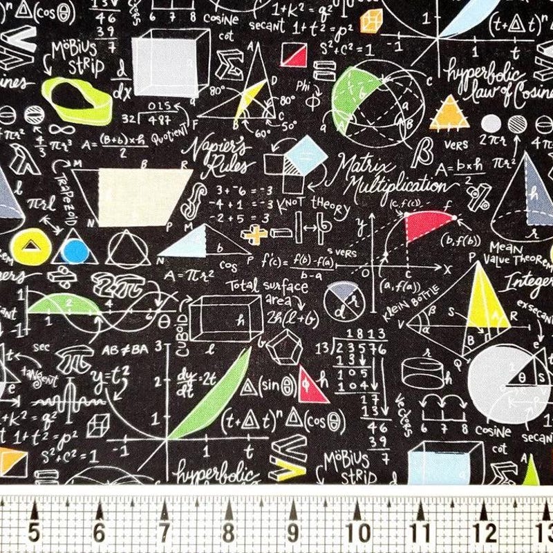 Equation Fabric - Etsy