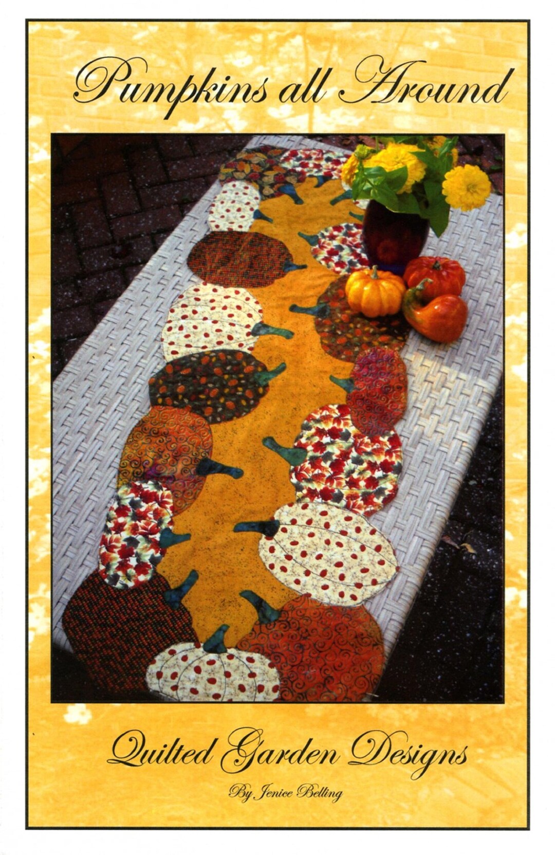Pumpkins All Around Table Runner-quilted Garden Designs - Etsy