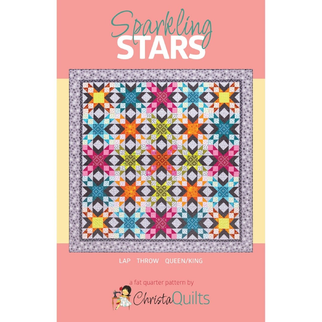 Sparkling Stars Quilt Pattern by Christa Quilts-uses Fat Quarters - Etsy