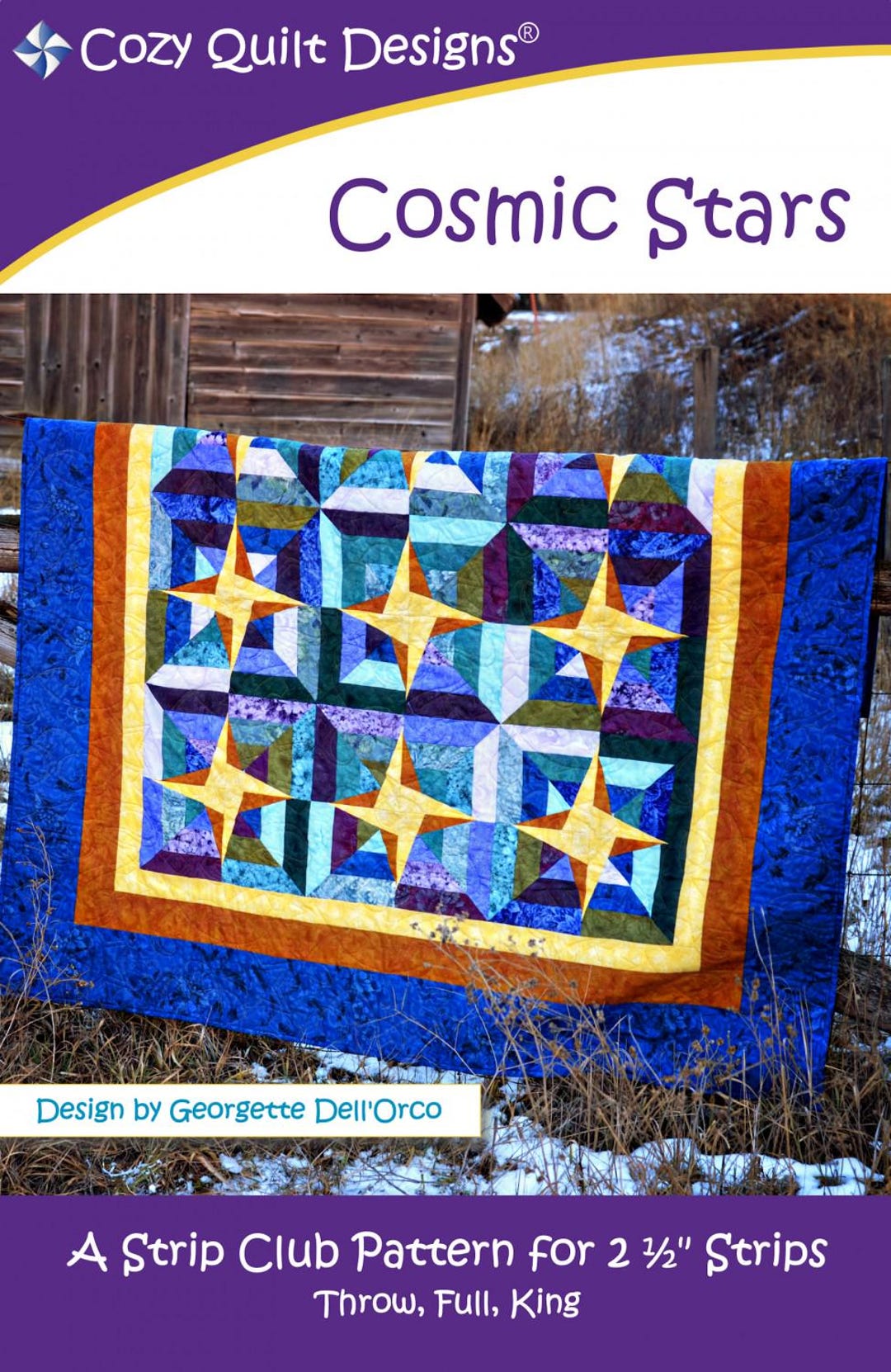 Cosmic Stars Quilt Pattern by Cozy Quilt Designs - Etsy