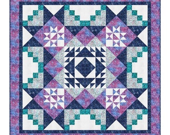 Astral Vision Quilt Quilting Pattern, From Bound to Be Quilting BRAND ...