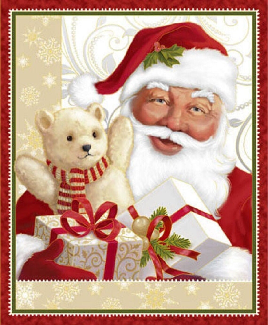 Jolly Old St. Nick Panel by Quilting Treasures | Etsy