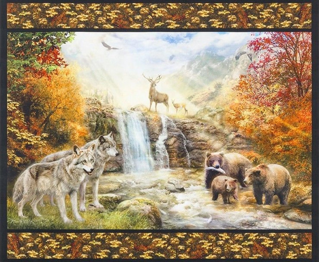 Picture This "wolves" Digital Panel by Robert Kaufman - Etsy