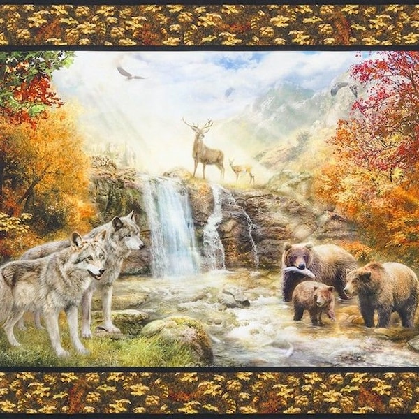 Wolf Fabric Panel - Etsy