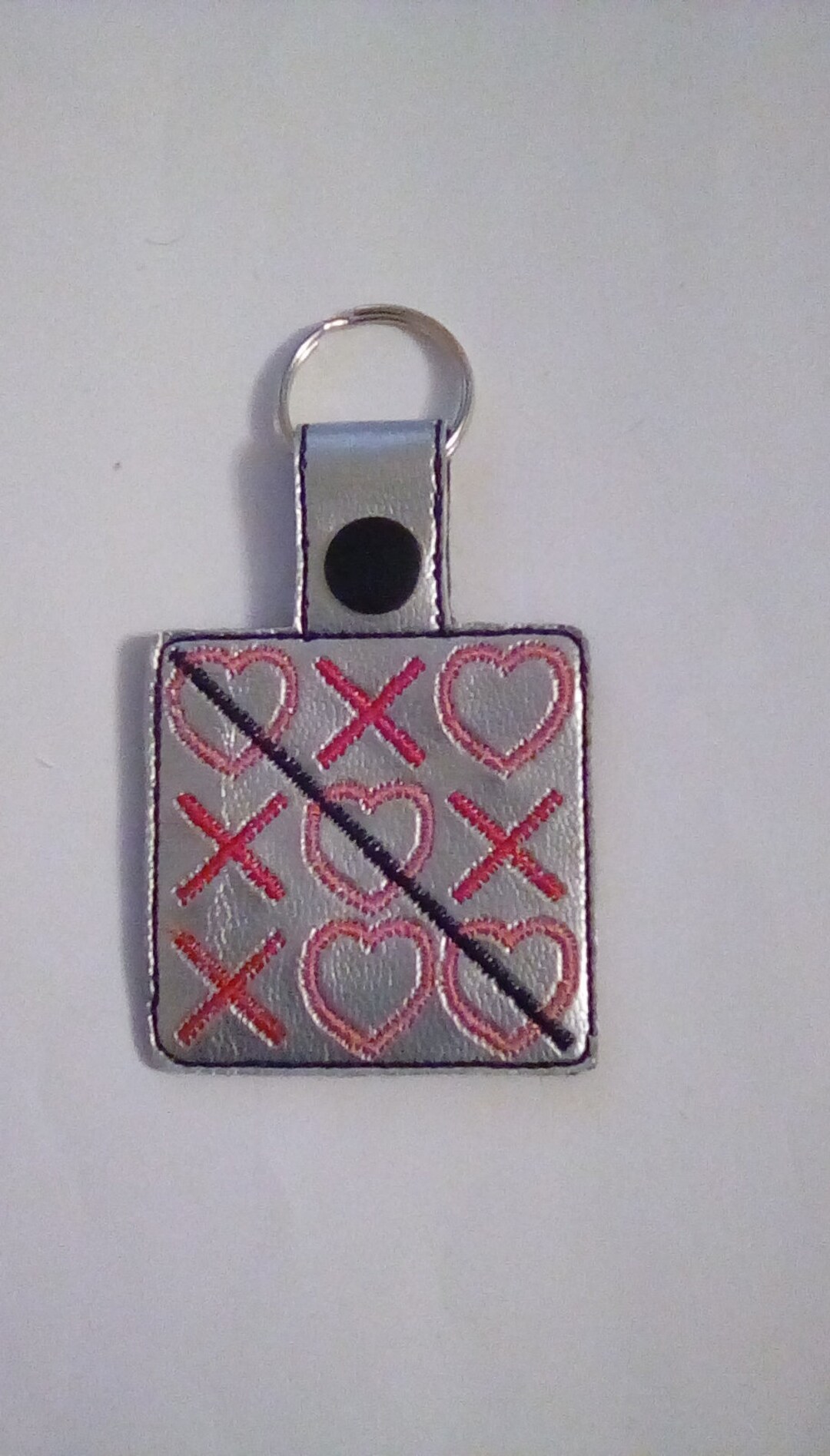 316. Tic Tac Heart Keyring. - Etsy