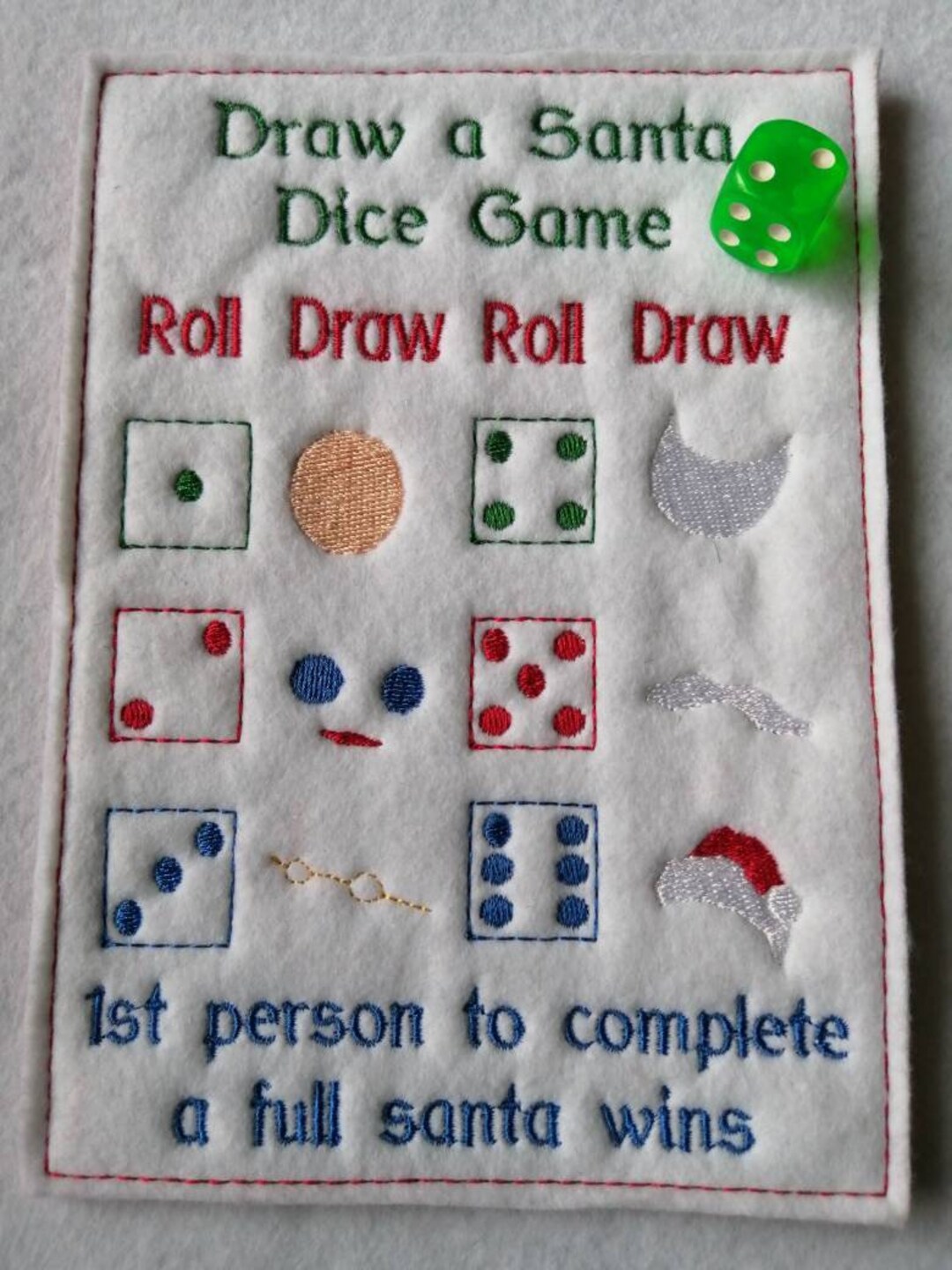 756. Draw a Santa Dice Game. - Etsy