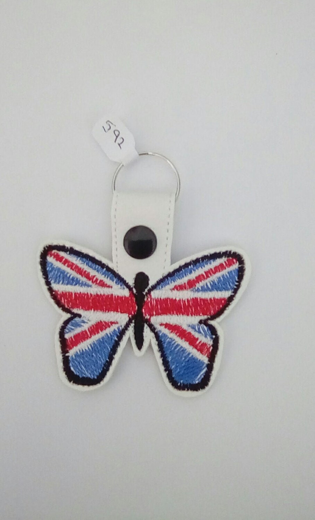 592. Union Jack Butterfly Keyring - Etsy UK