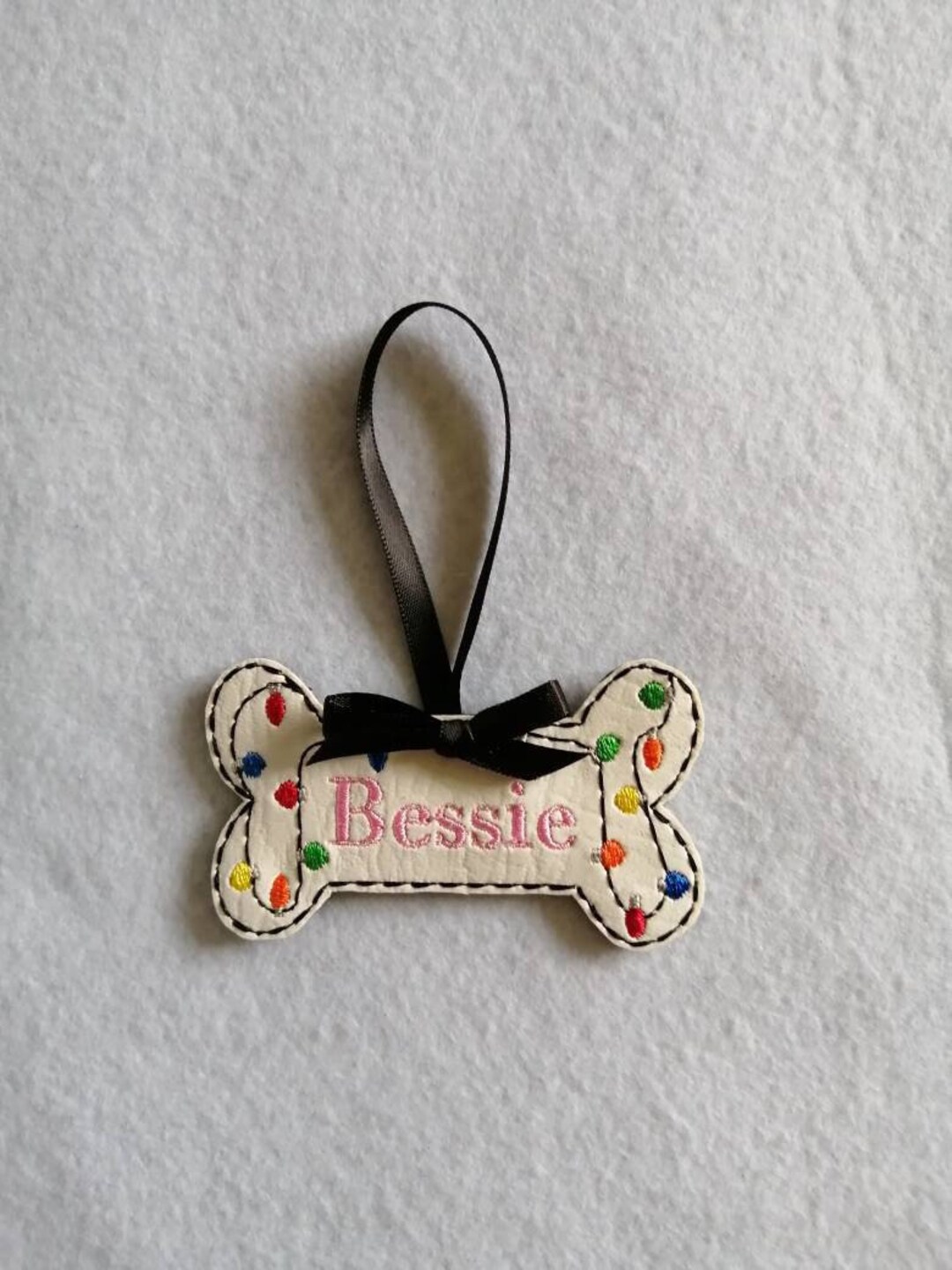 723. PERSONALISED Dog Bone Christmas Tree Hanging Ornament. - Etsy UK