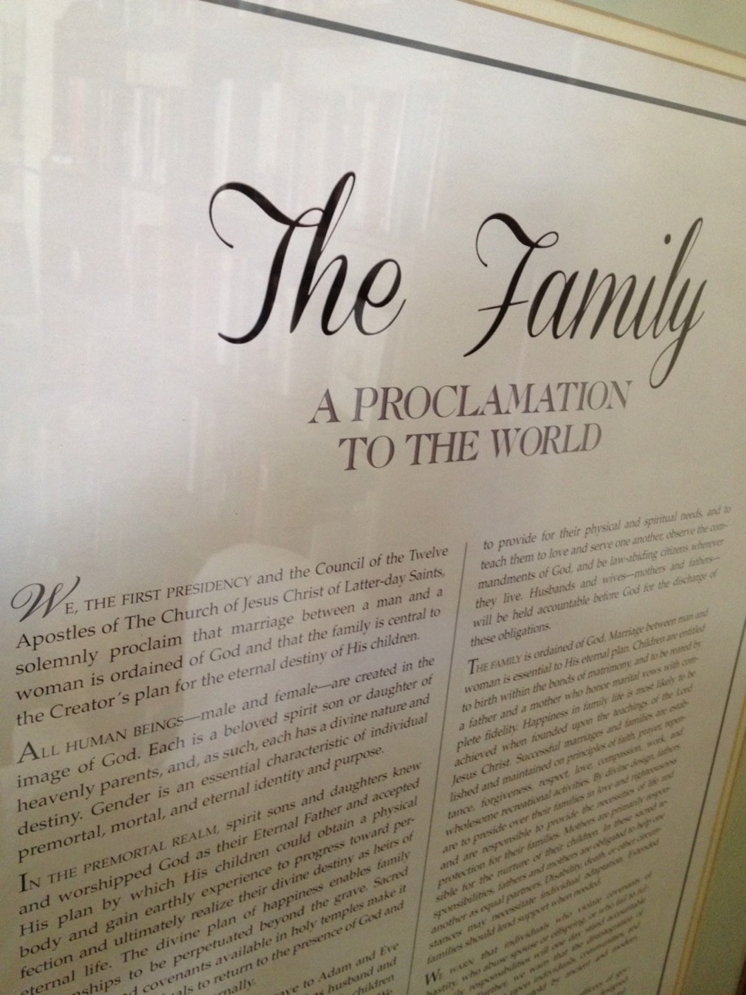 Family Proclamation to the World LDS Parchment Art Print (digital ...