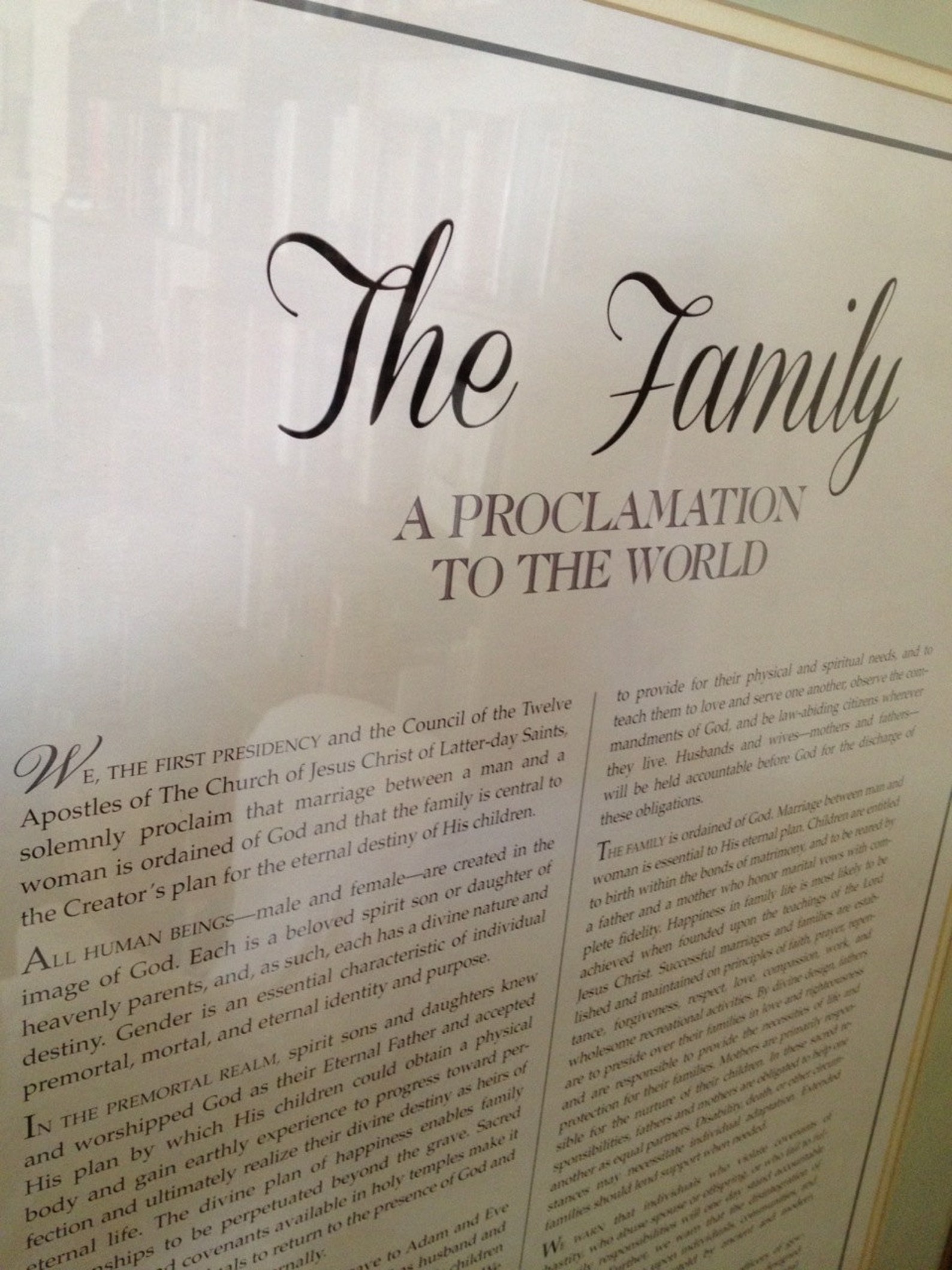 Family Proclamation to the World LDS Parchment Art Print (digital ...