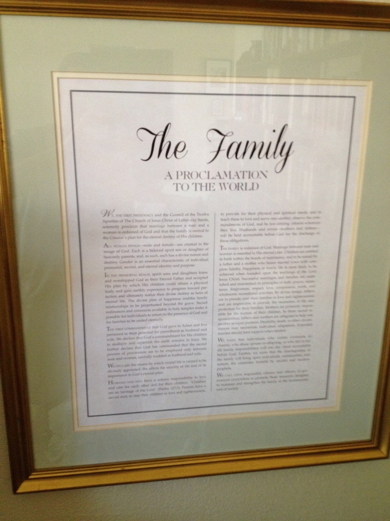 Family Proclamation to the World LDS Parchment Art Print (digital ...