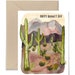 Cactus Father's Day Greeting Card, Watercolor Desert Notecard by Little ...