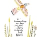 United Nations Declaration of Human Rights Watercolor Art Print, Equal ...