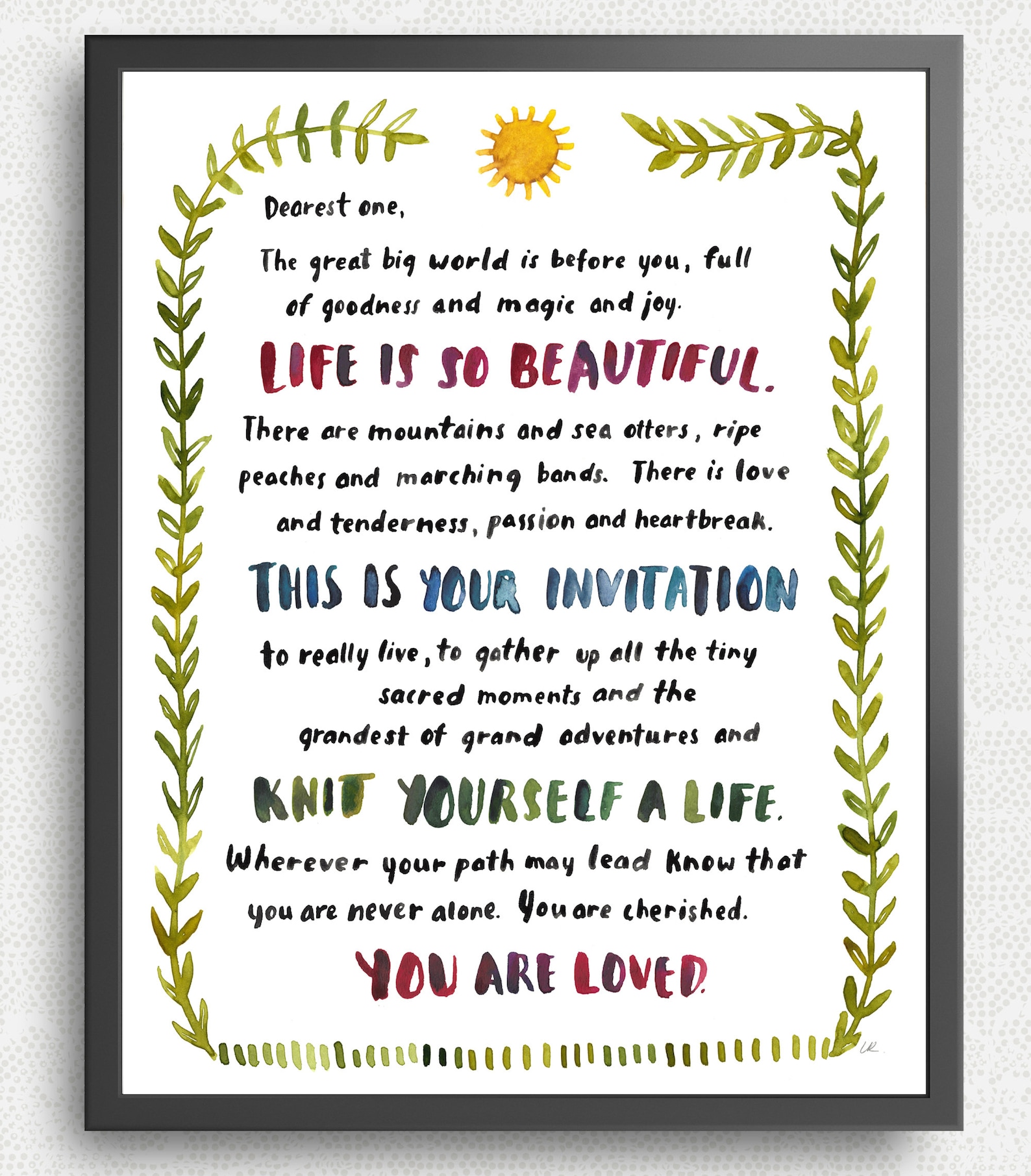 Dearest One Art Print Watercolor Poster Baby Gift - Etsy