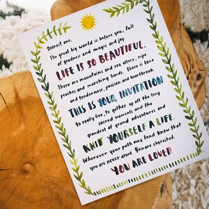 Dearest One Art Print, Watercolor Poster, Baby Gift, Child's Room Wall ...