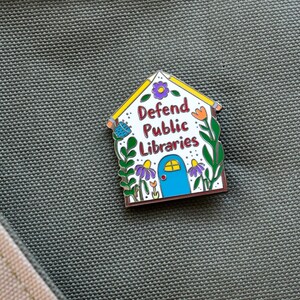 Defend Public Libraries Enamel Pin - Etsy