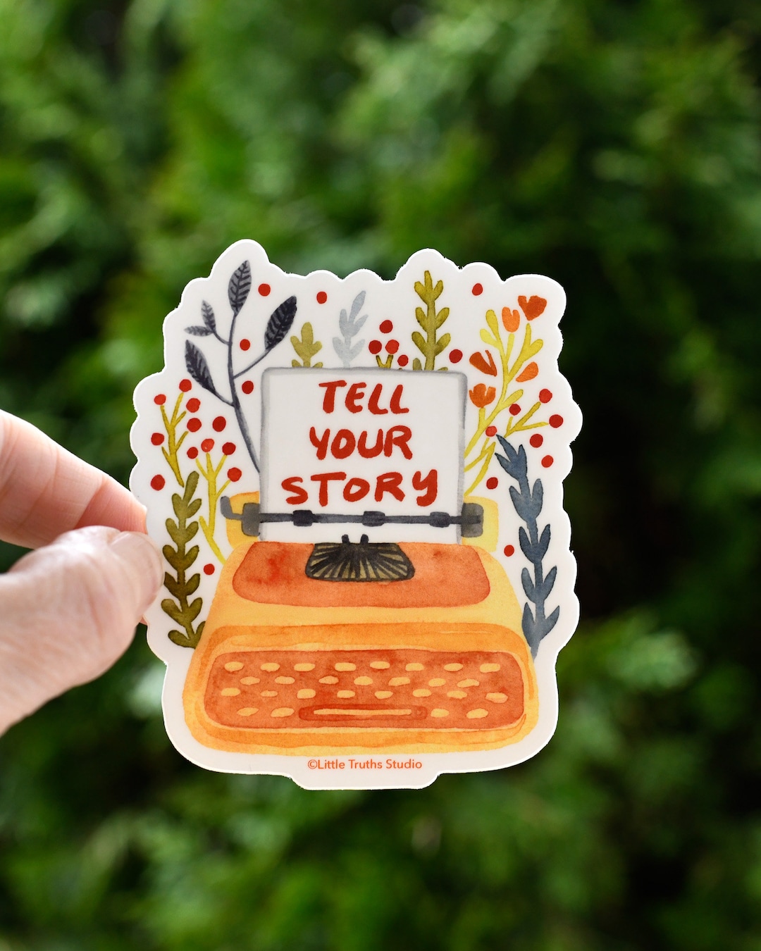 Tell Your Story Sticker, Inspirational Quote, Sticker for Water Bottle ...