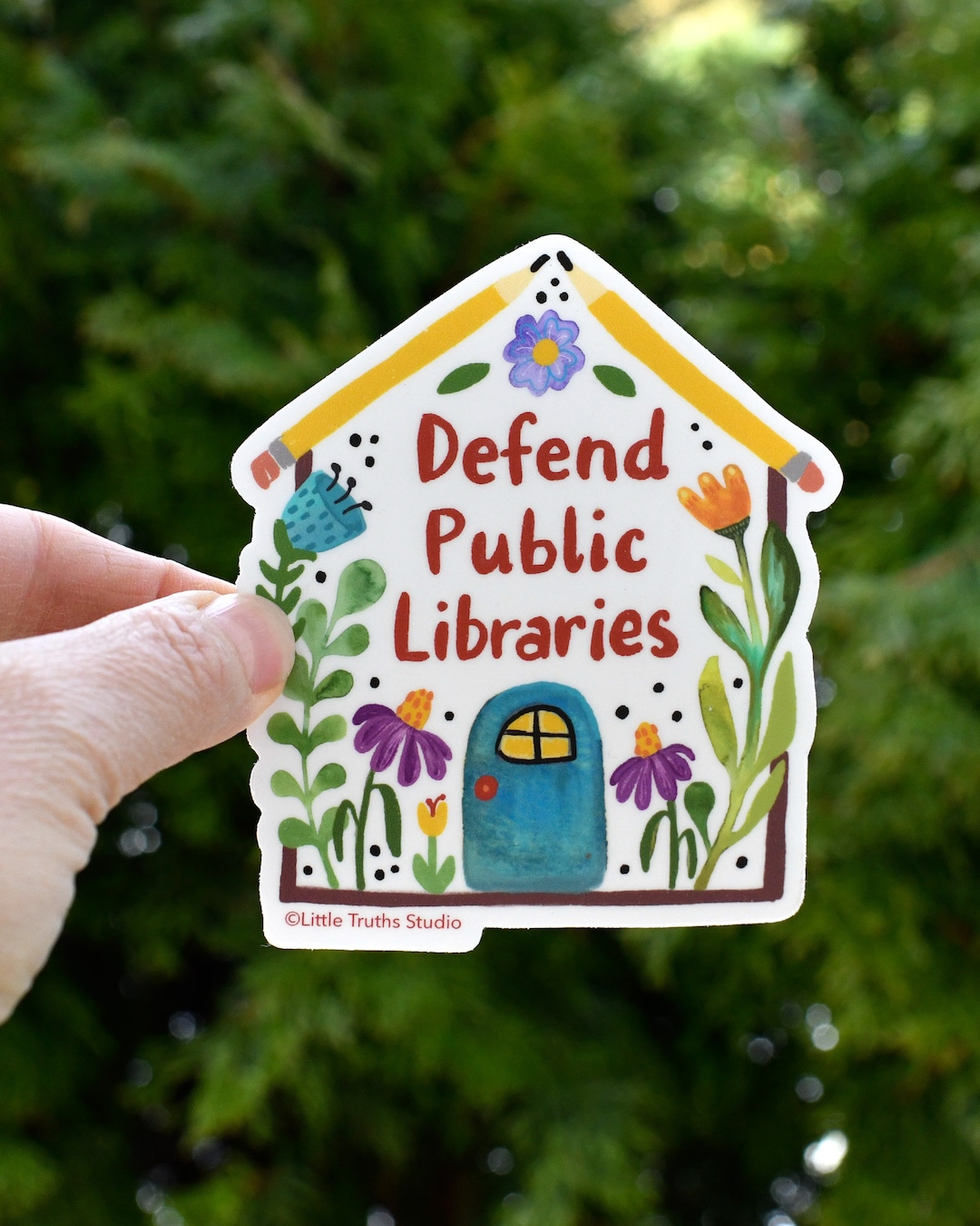Defend Public Libraries Sticker, Banned Books, Support Librarians, Book ...