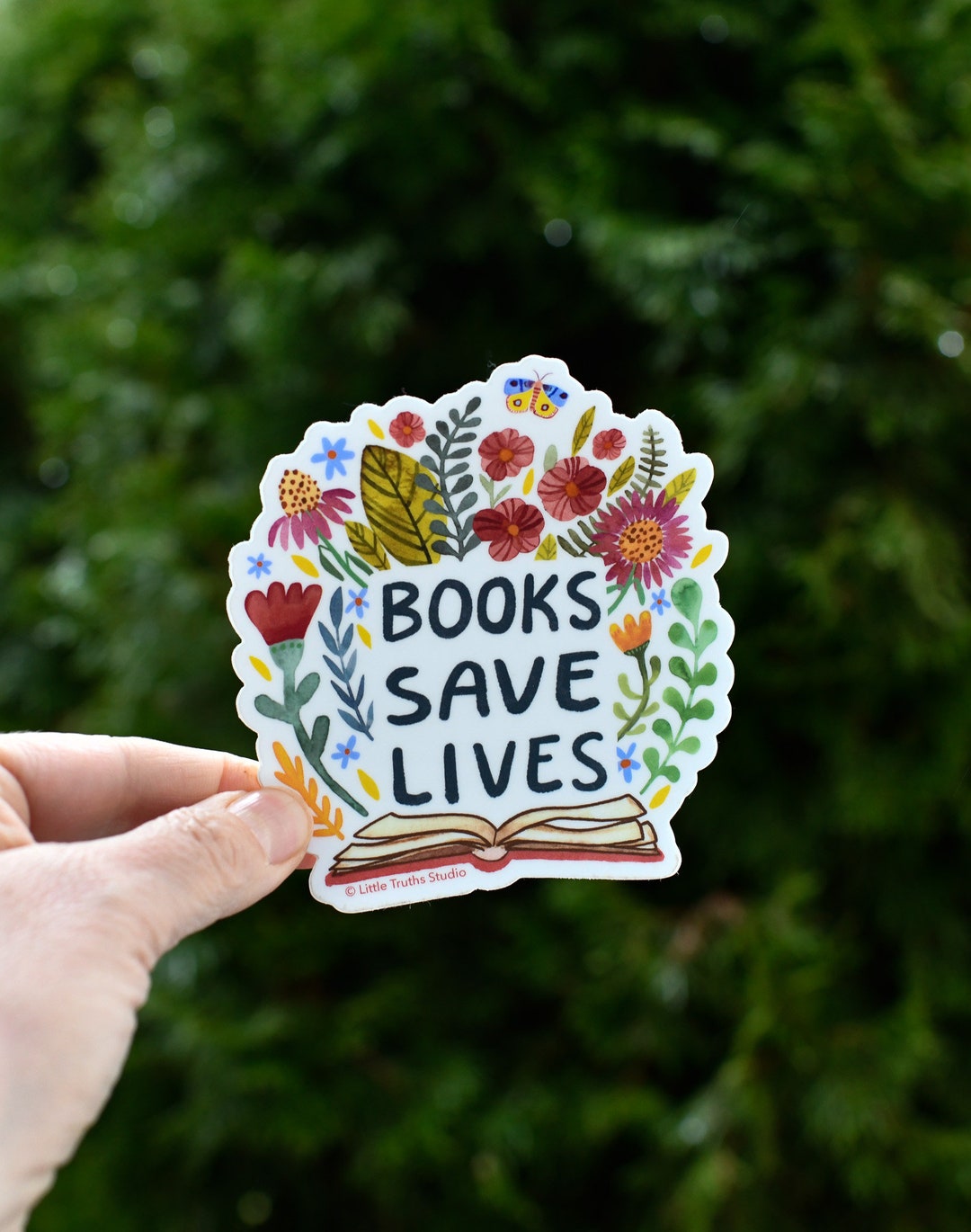 Books Save Lives Sticker, Gifts for Readers, Book Lover, Book Nerd ...