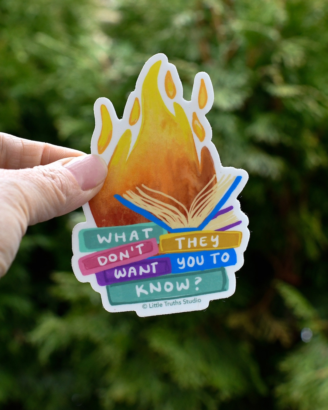 What Don't They Want You to Know Banned Books Sticker, Cute Vinyl Water ...