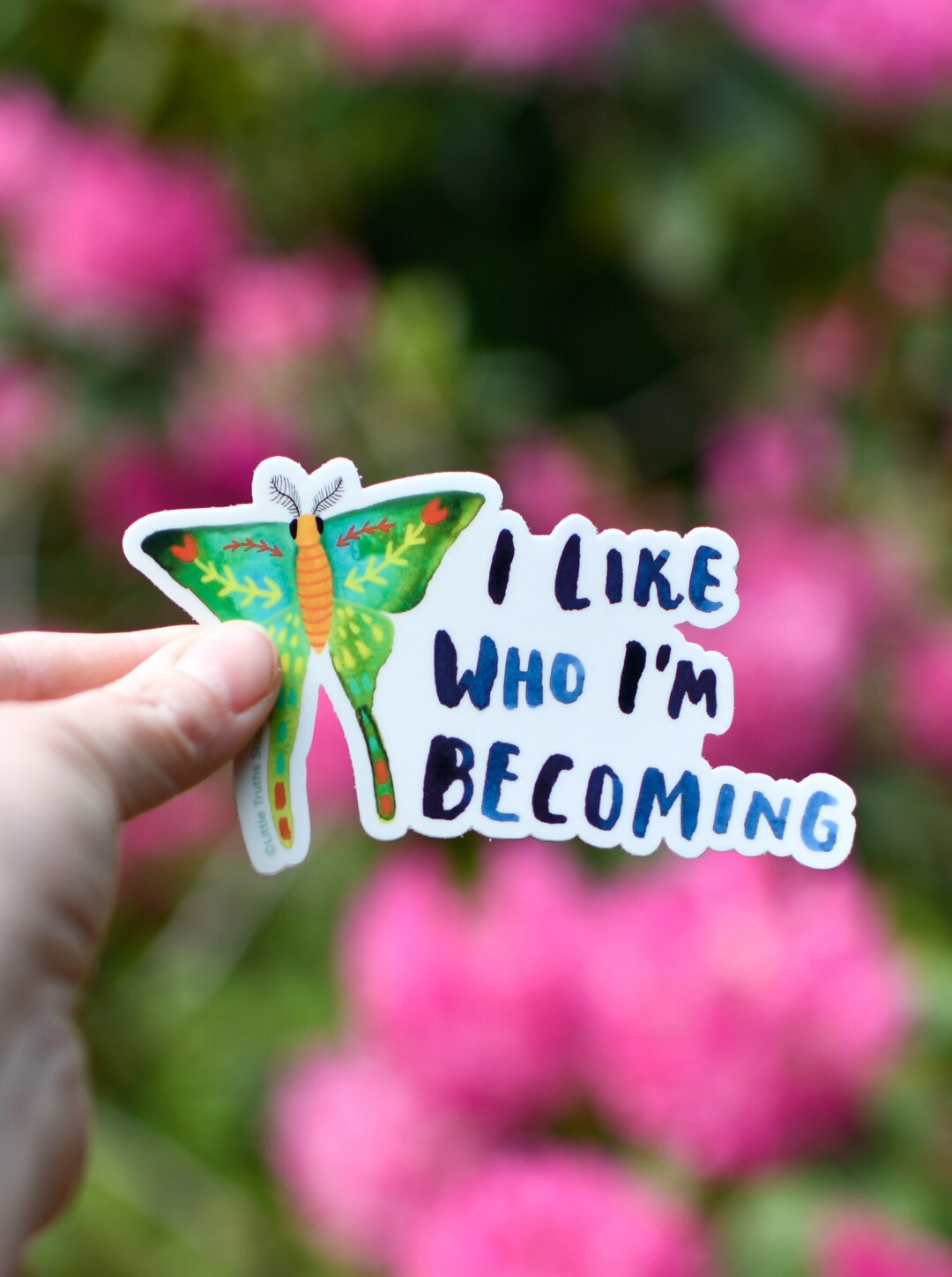 I Like Who I'm Becoming Sticker, Self Love, Self Care, Butterfly, Moth ...