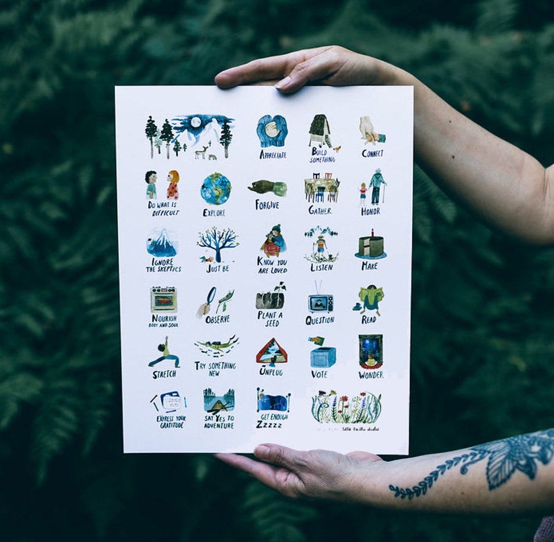 Abcs of Life Print ABC Art Poster Watercolor Alphabet Print - Etsy