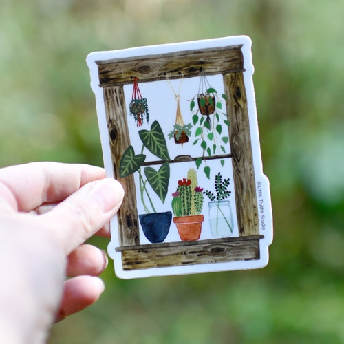 Plants Window Vinyl Sticker Laptop Decal Weatherproof - Etsy