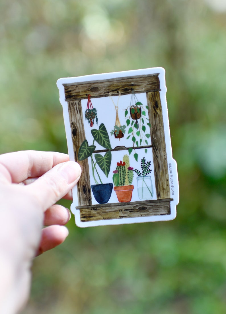 Plants Window Vinyl Sticker Laptop Decal Weatherproof - Etsy