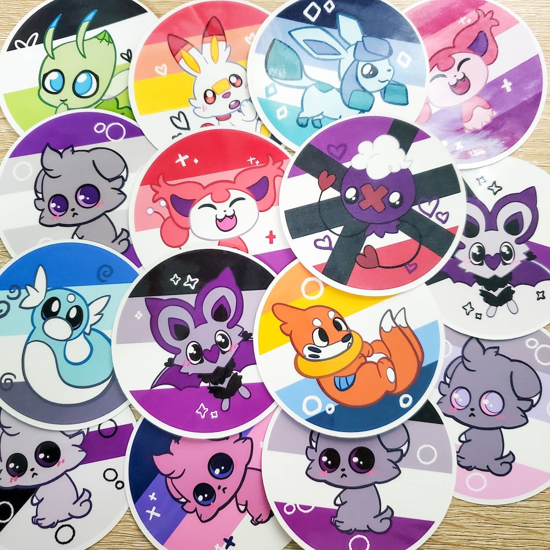 asexual-spectrum-pokemon-round-vinyl-stickers-3-inches-graysexual