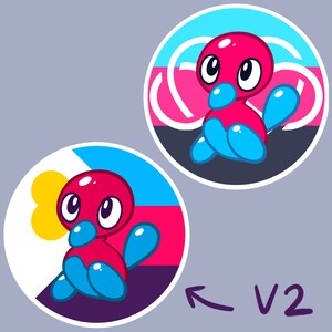 LGBTQ Set 1 Pokemon Round Vinyl Stickers 3 Inches Rainbow Gay Queer ...