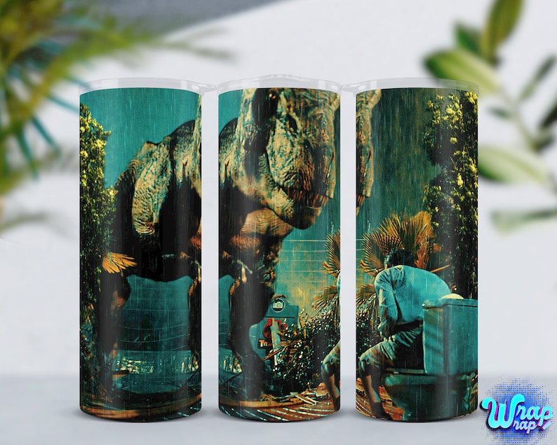 Jurassic Park Toilet Scene Tumbler Wrap T Rex Eats Lawyer On Etsy
