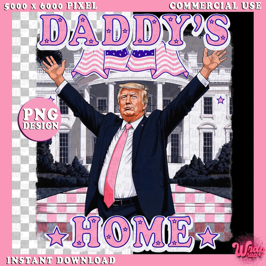 Daddy's Home PNG, President Trump of White House, Pink Blue, Voting for ...