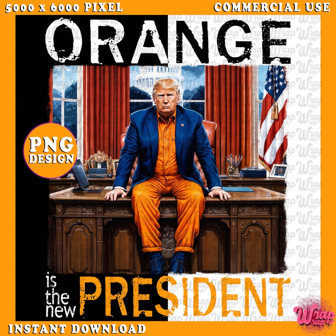 Orange is the New President PNG, Trump Orange Jumpsuit, Felon Sitting ...