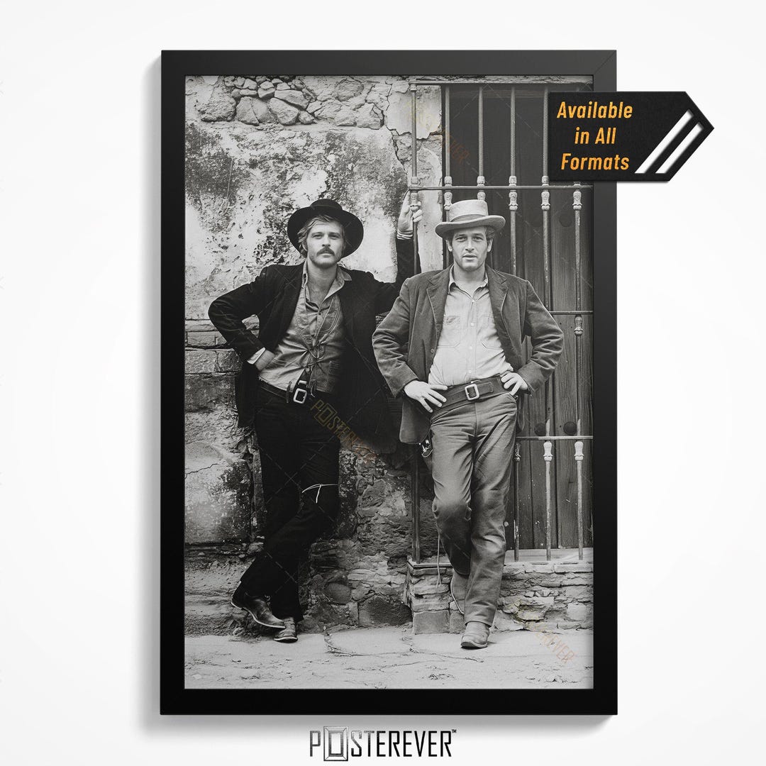 Butch Cassidy and the Sundance Kid Print – 1969 Movie Legends Wall Art ...