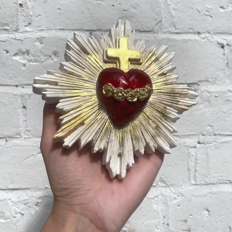 Flaming Sacred Heart - Etsy