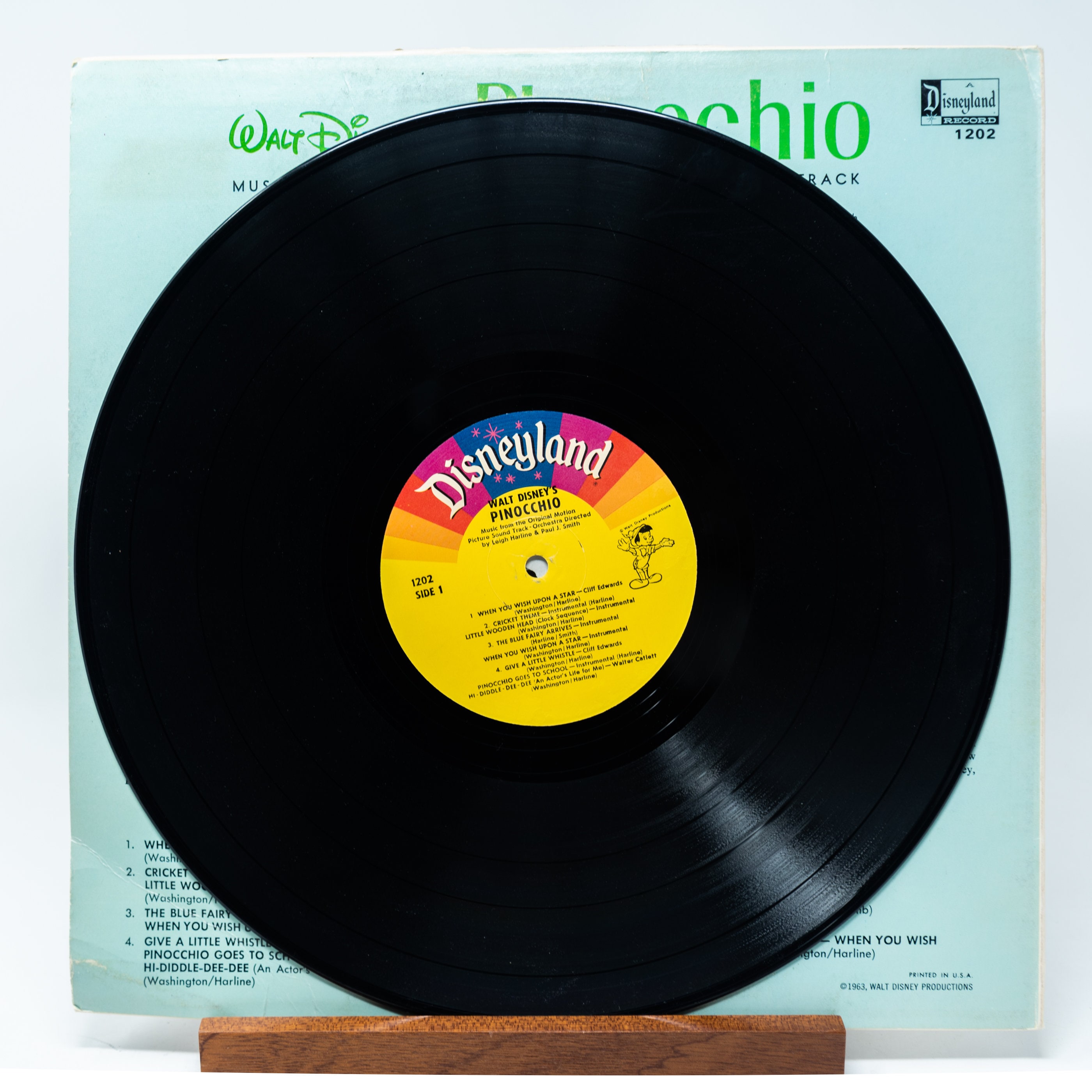 1963 Walt Disney's Pinocchio Vintage LP Vinyl Record Album Disneyland ...