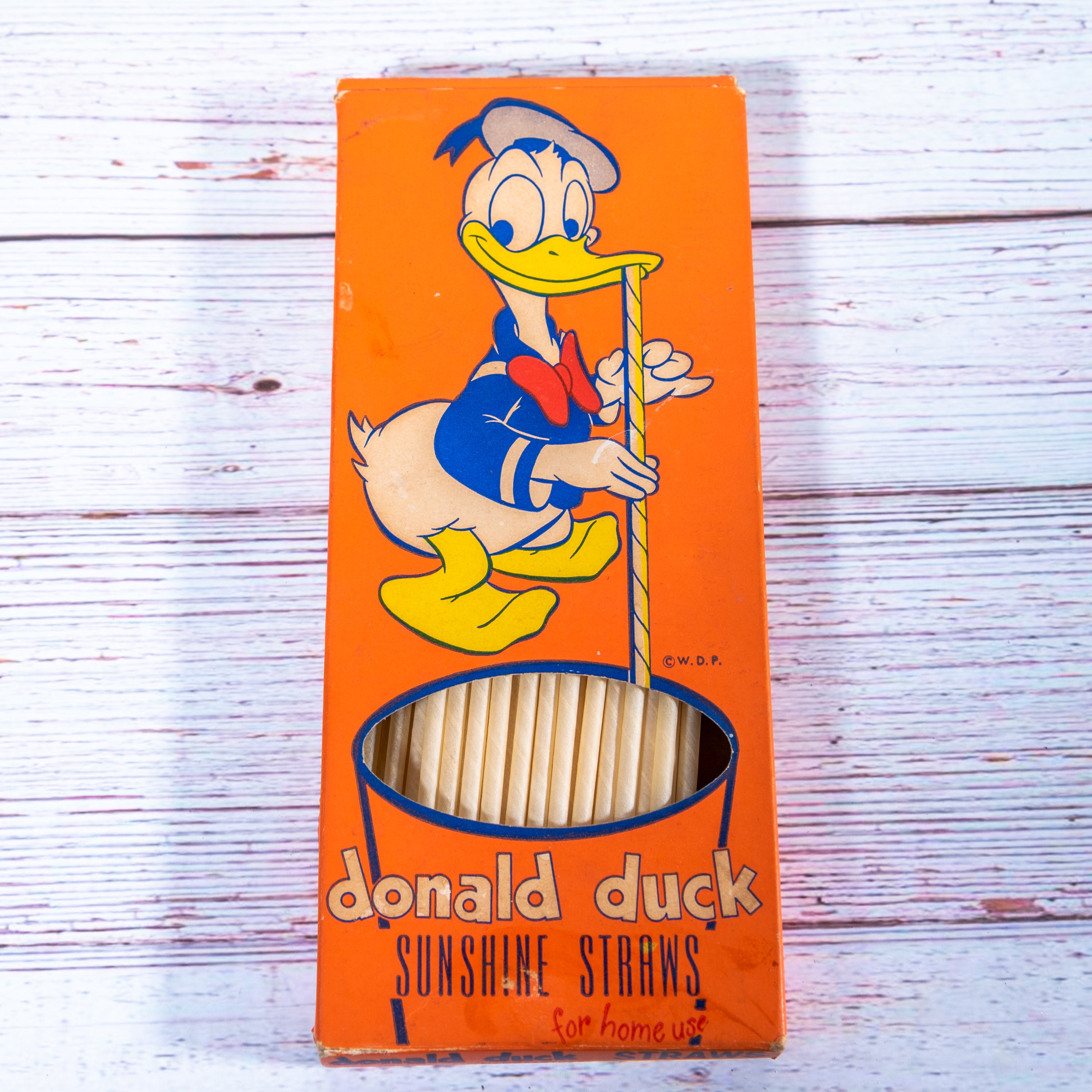 1950s Donald Duck Sunshine Paper Straws in Vintage Box by Herz - Etsy