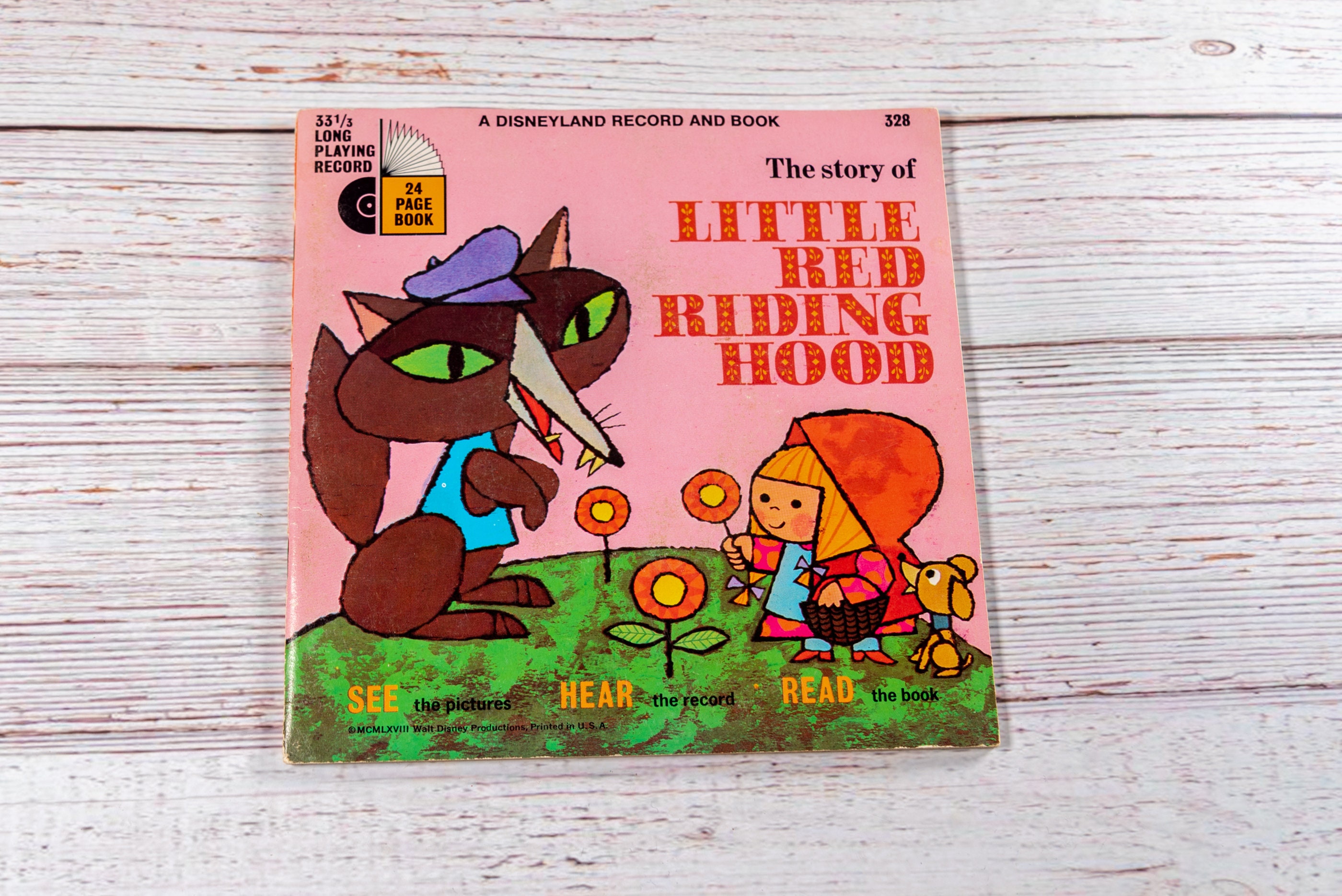 1968 Walt Disney's the Story of Little Red Riding Hood Vintage LP Vinyl ...