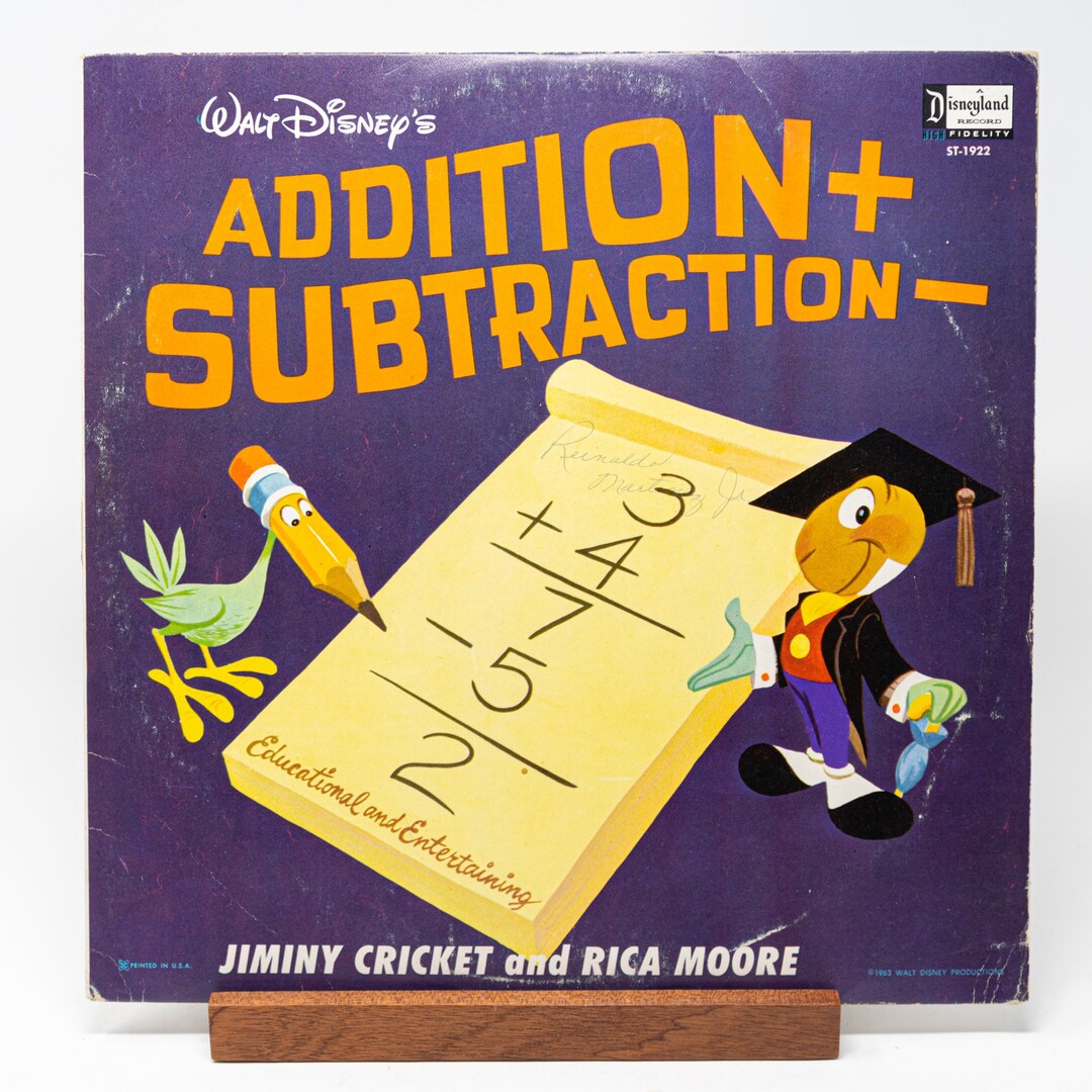 1963 Disney's Addition and Subtraction Featuring Jiminy Cricket & Rica ...