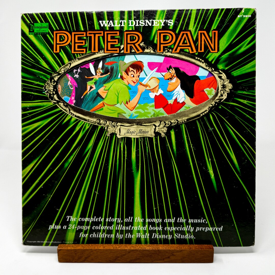 1962 Walt Disney's Story of Peter Pan Vintage Vinyl Record Album Disneyland ST 3910 Magic Mirror ...