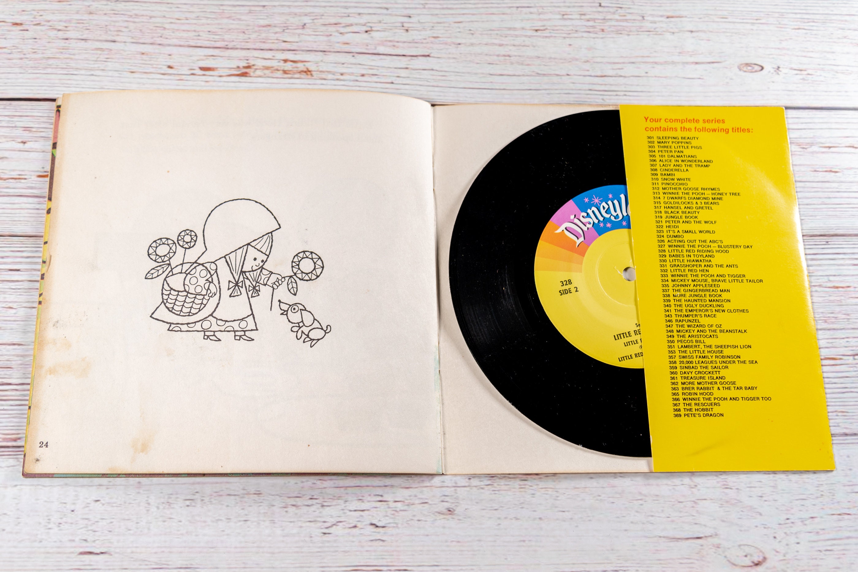 1968 Walt Disney's the Story of Little Red Riding Hood Vintage LP Vinyl ...