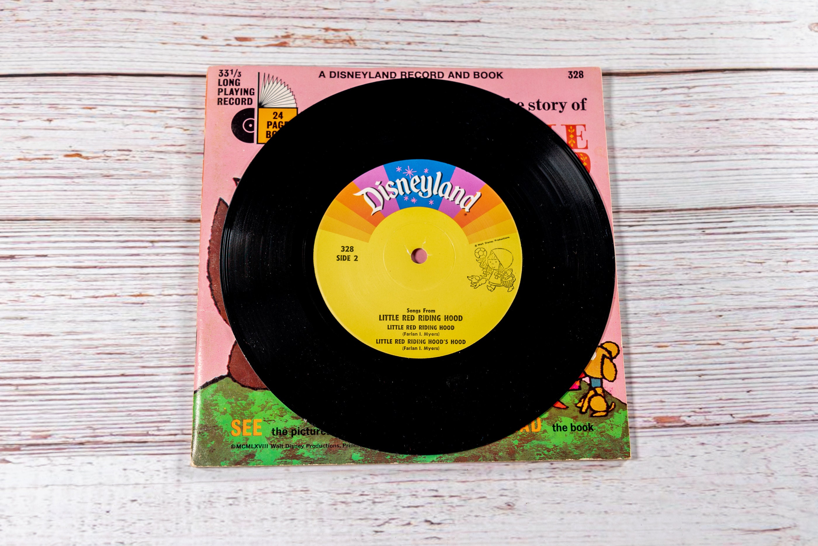 1968 Walt Disney's the Story of Little Red Riding Hood Vintage LP Vinyl ...